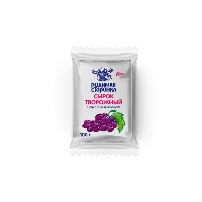 Сырок творожный с изюмом 8% • Родимая сторонка